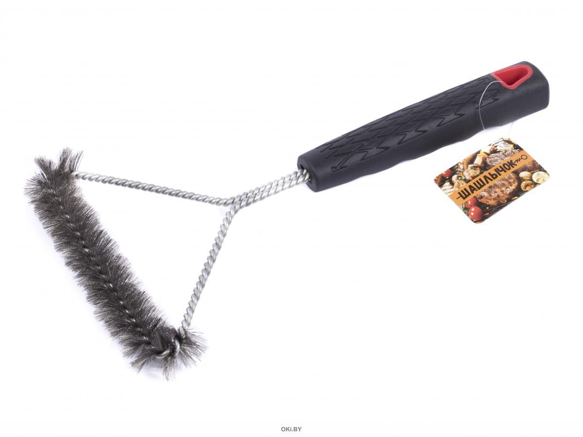 Купить ЩЕТКА ДЛЯ ЧИСТКИ ГРИЛЯ металлическая с пластмассовой ручкой 30,5 ...